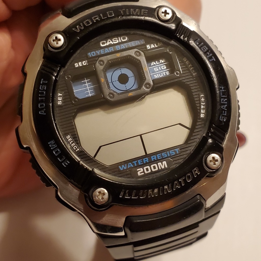 Casio Men’s World Time Illuminator Ae-2000w Watch - Gem